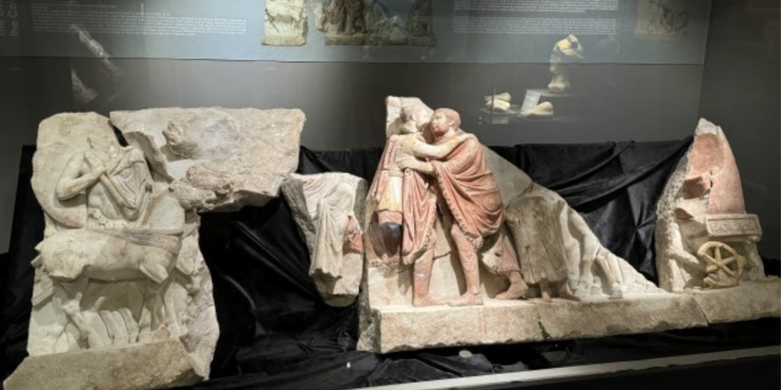 Relief depicting the embrace of Roman emperors Diocletian and ...